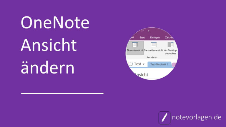 OneNote Ansicht ändern: So wechseln Sie das Layout - NoteVorlagen.de