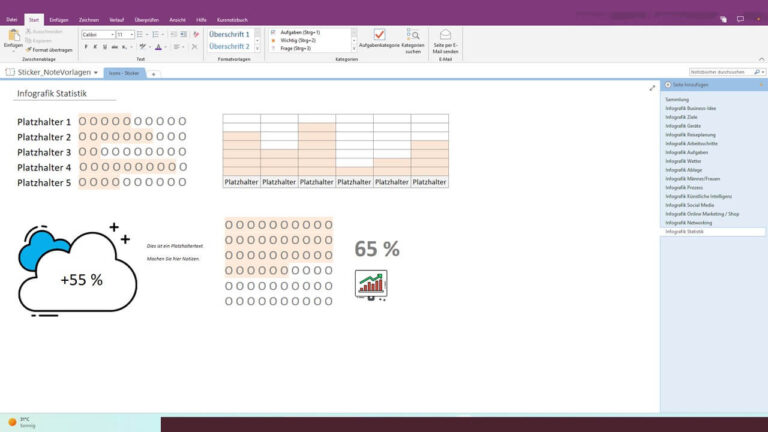 OneNote Sticker Vorlage Download: 50 Aufkleber + 15 Infografiken ...