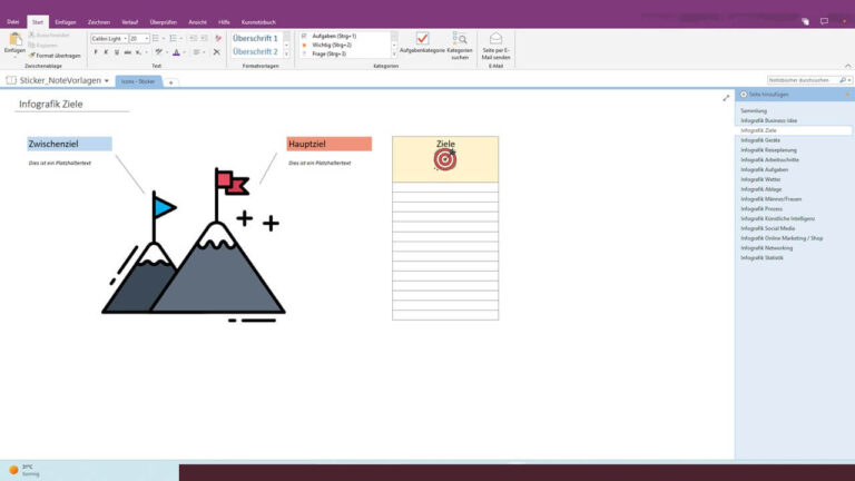 OneNote Sticker Vorlage Download: 50 Aufkleber + 15 Infografiken ...